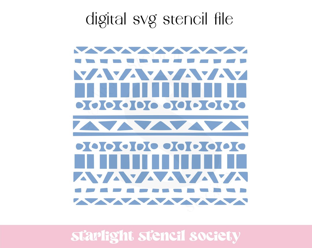 Aztec Rectangle | SVG FILE | Cookie Stencil | Backgrounds | Digital ...