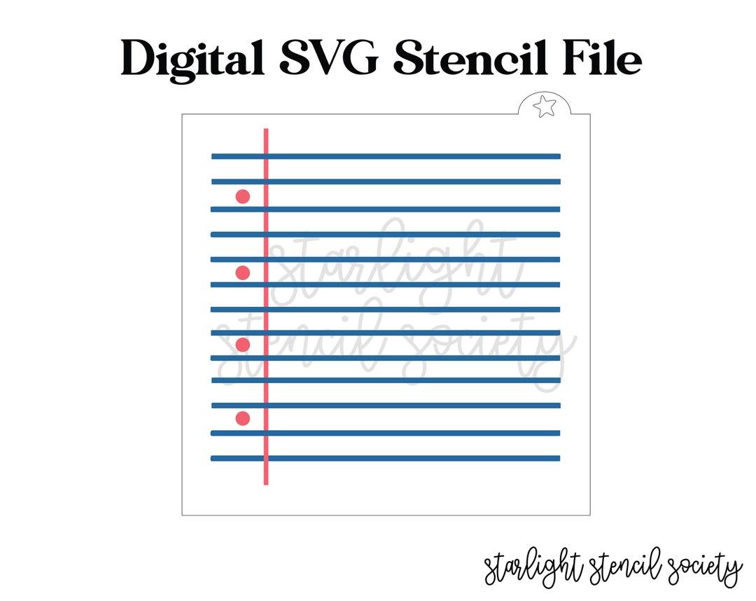 Notebook 2 Part SVG FILE School Cookie Stencil Digital File - Etsy