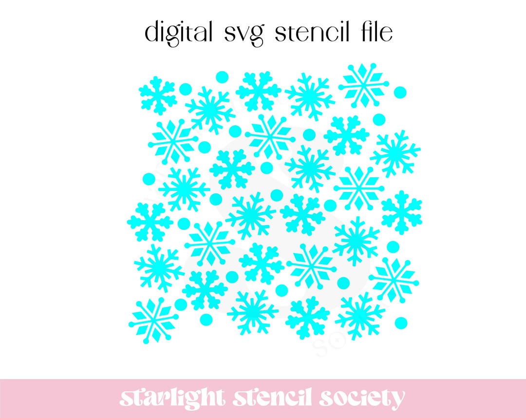 Snowflake Scatter | SVG FILE | Cookie Stencil | Christmas | Background ...