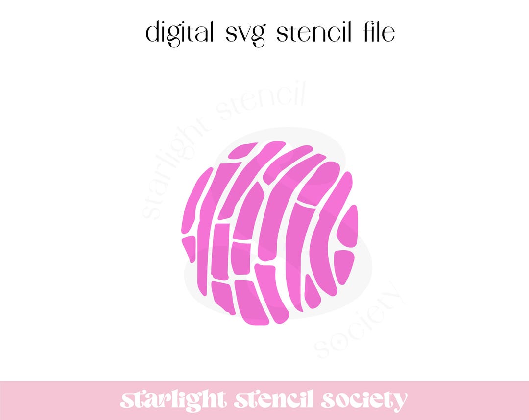 Concha 3inch | SVG FILE | Food | Cookie Stencil | Mexican Pastry ...