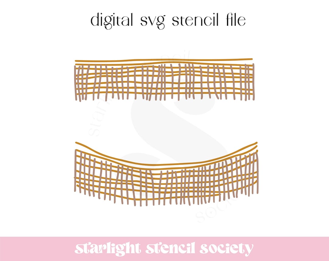 Burlap 2 Part | SVG File | Cookie Stencil | Background | Digital File ...