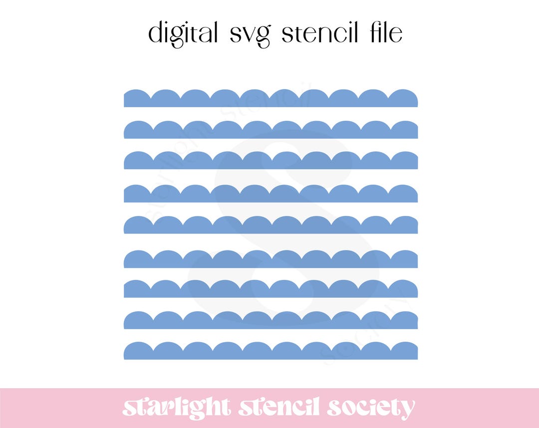 Scallop | SVG FILE | Cookie Stencil | Sprinkle | Background | Cute ...