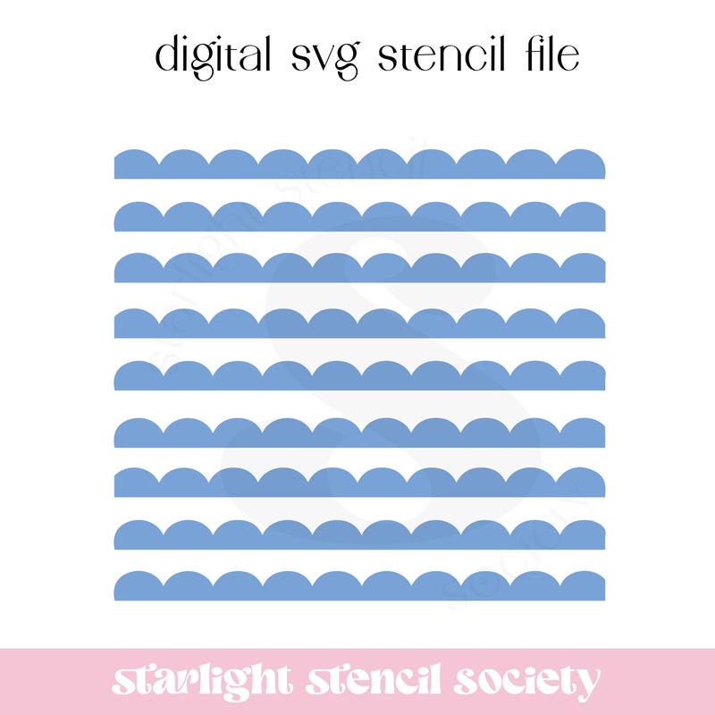 Scallop Wall Stencil - Etsy