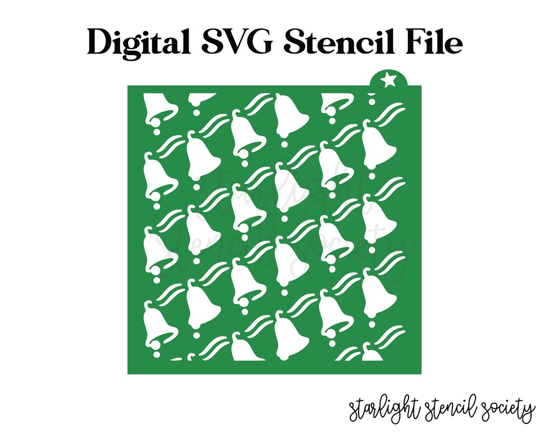 Bell Rows SVG FILE Cookie Stencil Christmas Digital File - Etsy