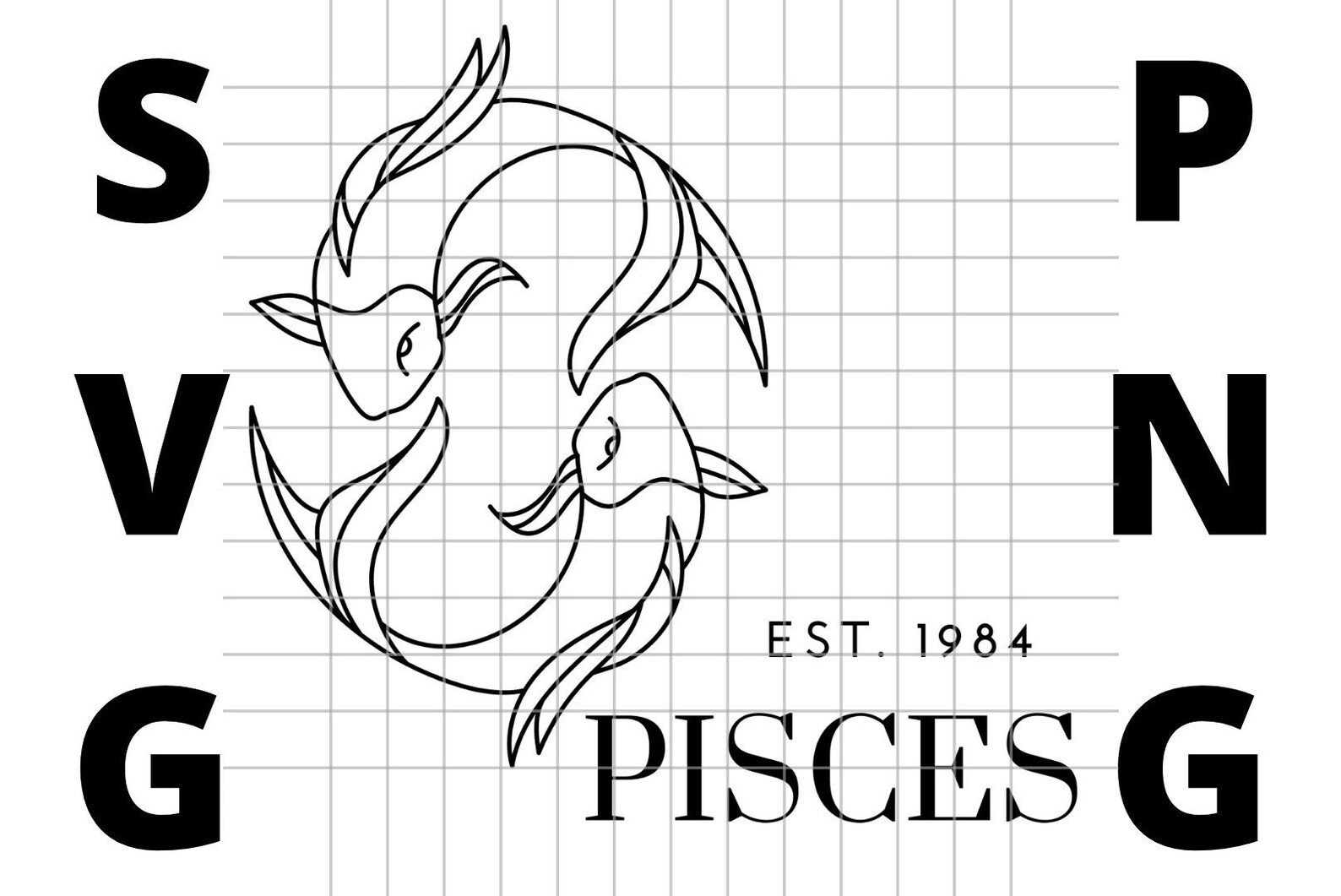 Pisces SVG PNG - Etsy