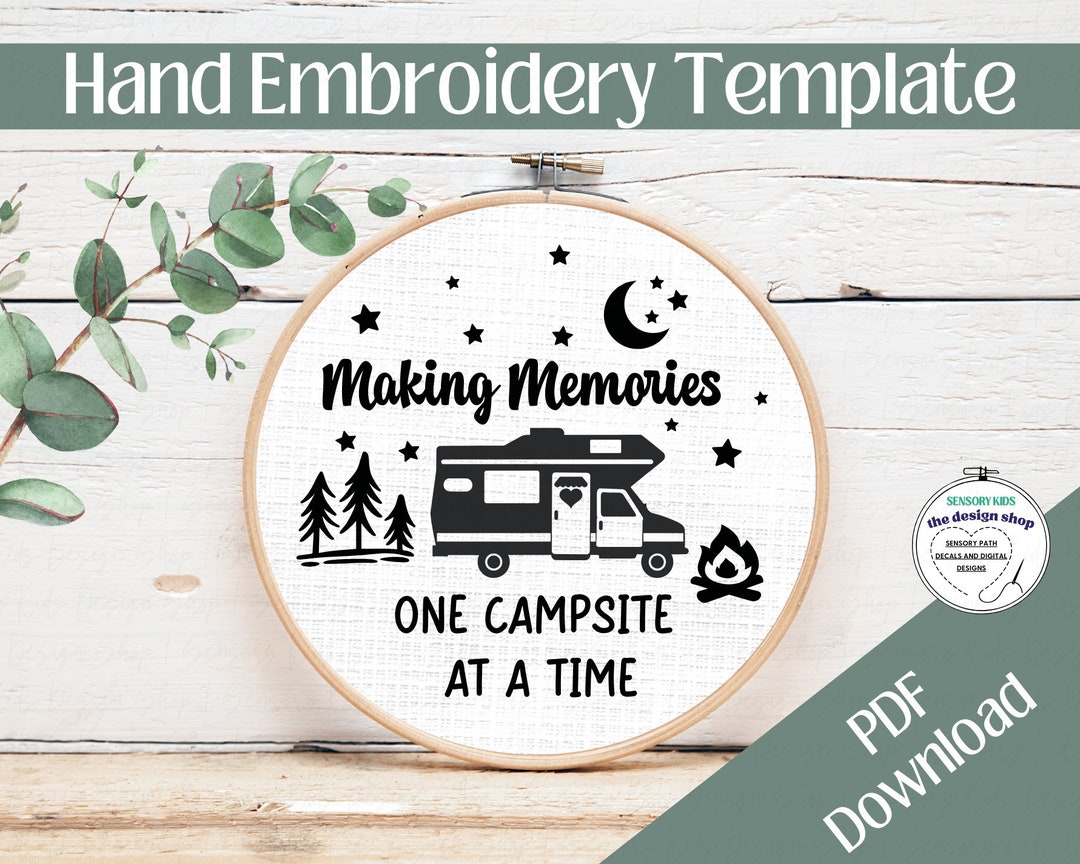 RV Embroidery Pattern Camper Embroidery Digital Stitching Pattern DIY ...