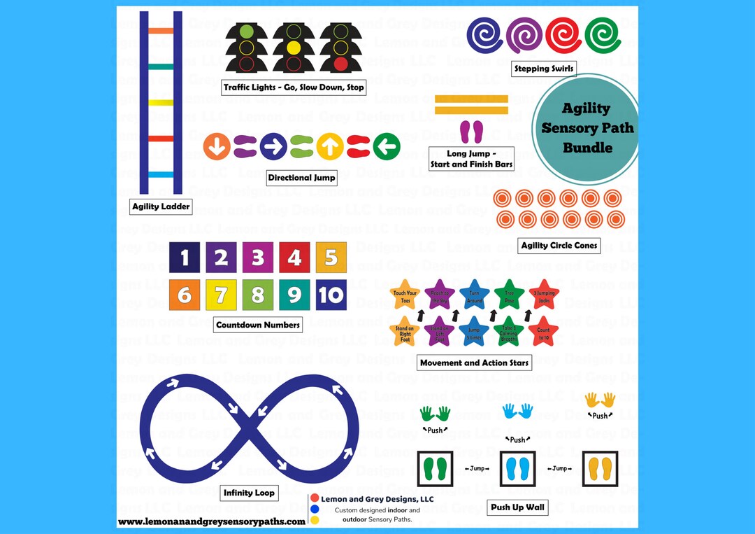 Agility Sensory Path Bundle Sensory Path Decals Sensory - Etsy Australia