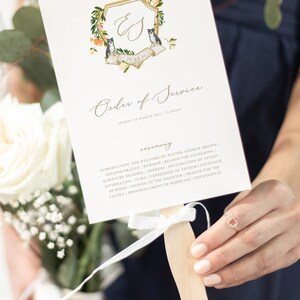 Watercolor Floral Wedding Fan Program Template Download, Ceremony ...