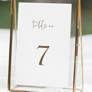 Wedding Table Numbers, Printable Table Number Cards, Table Centerpiece ...