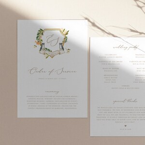 Watercolor Floral Wedding Fan Program Template Download, Ceremony ...