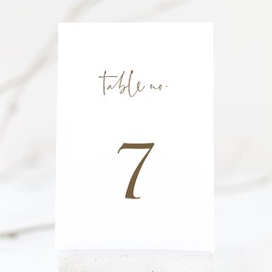Wedding Table Numbers, Printable Table Number Cards, Table Centerpiece ...