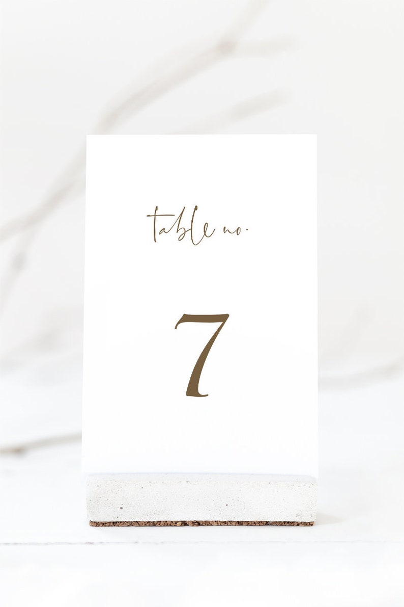 Wedding Table Numbers, Printable Table Number Cards, Table Centerpiece ...