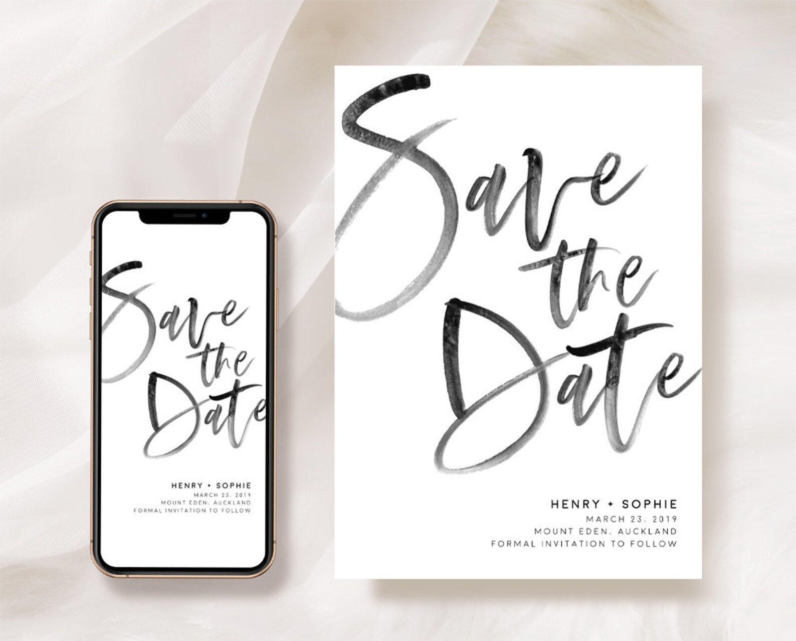 Save the Date Cards Printable Download Modern Save the Date Digital ...