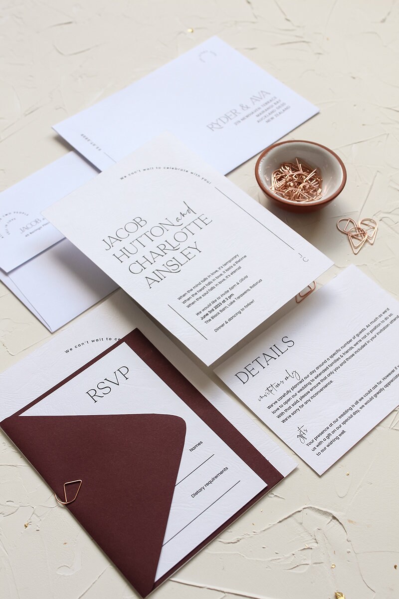 Wedding Details Card Template, Modern Wedding Detail Card, Enclosure ...