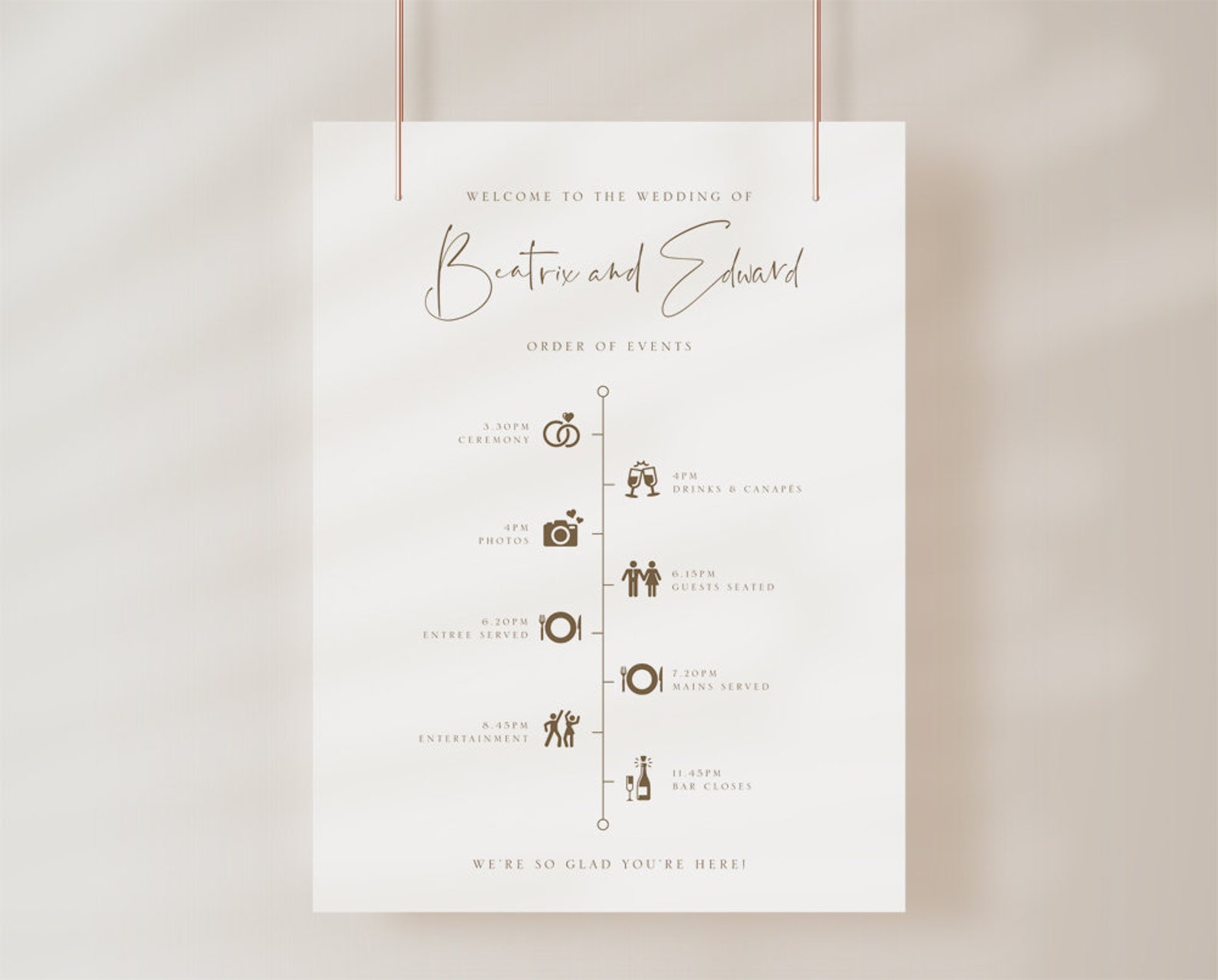 Wedding Day Timeline Template, Wedding Itinerary, Simple Wedding ...