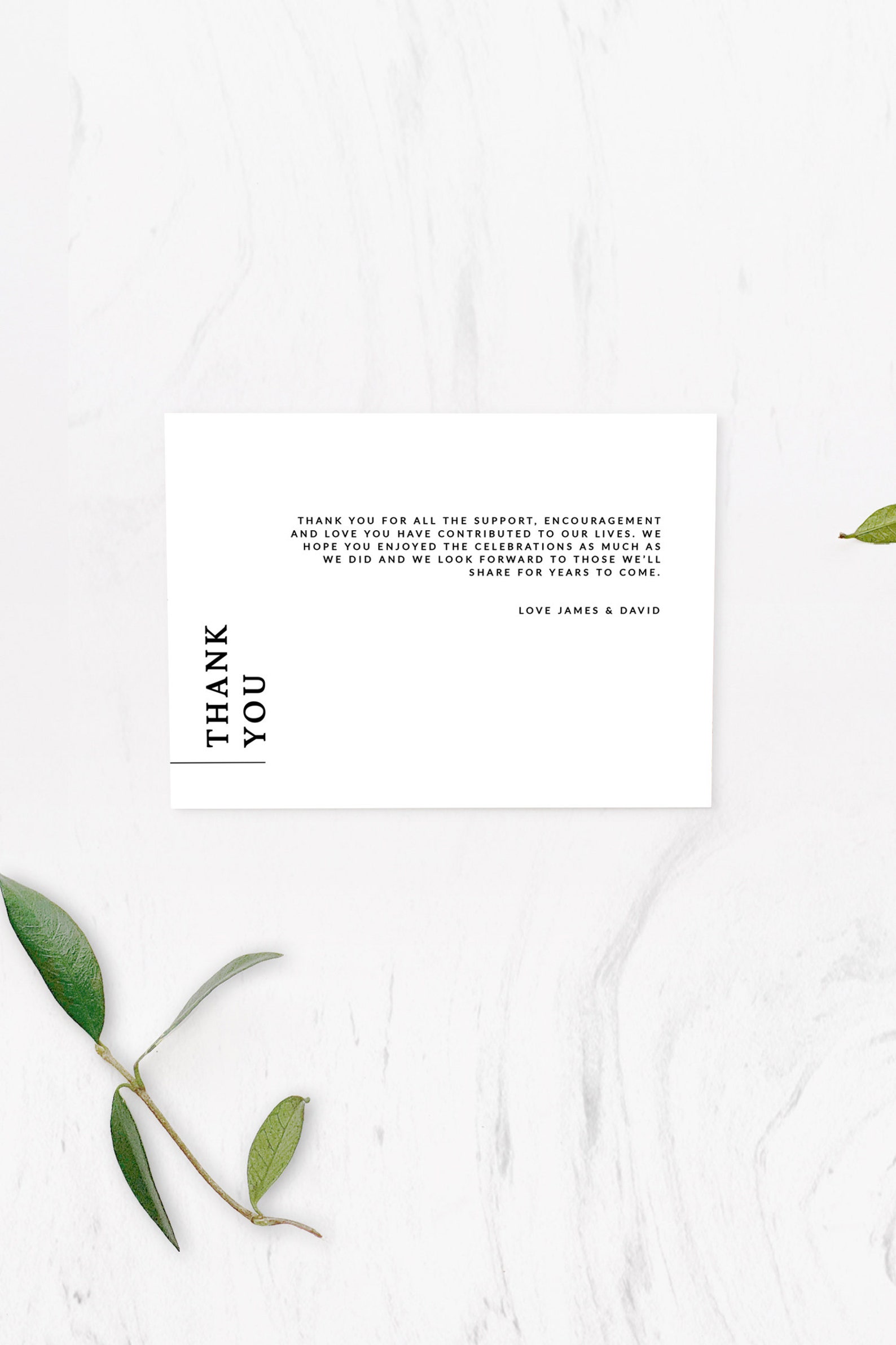 Minimalist Thank You Card Template Minimal Thank You Card | Etsy