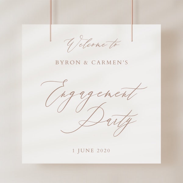 Engagement Poster Template - Etsy