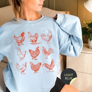 Chicken Sweatshirt, Chicken Farmer Sweater, Chicken Lover Gift, Crazy ...