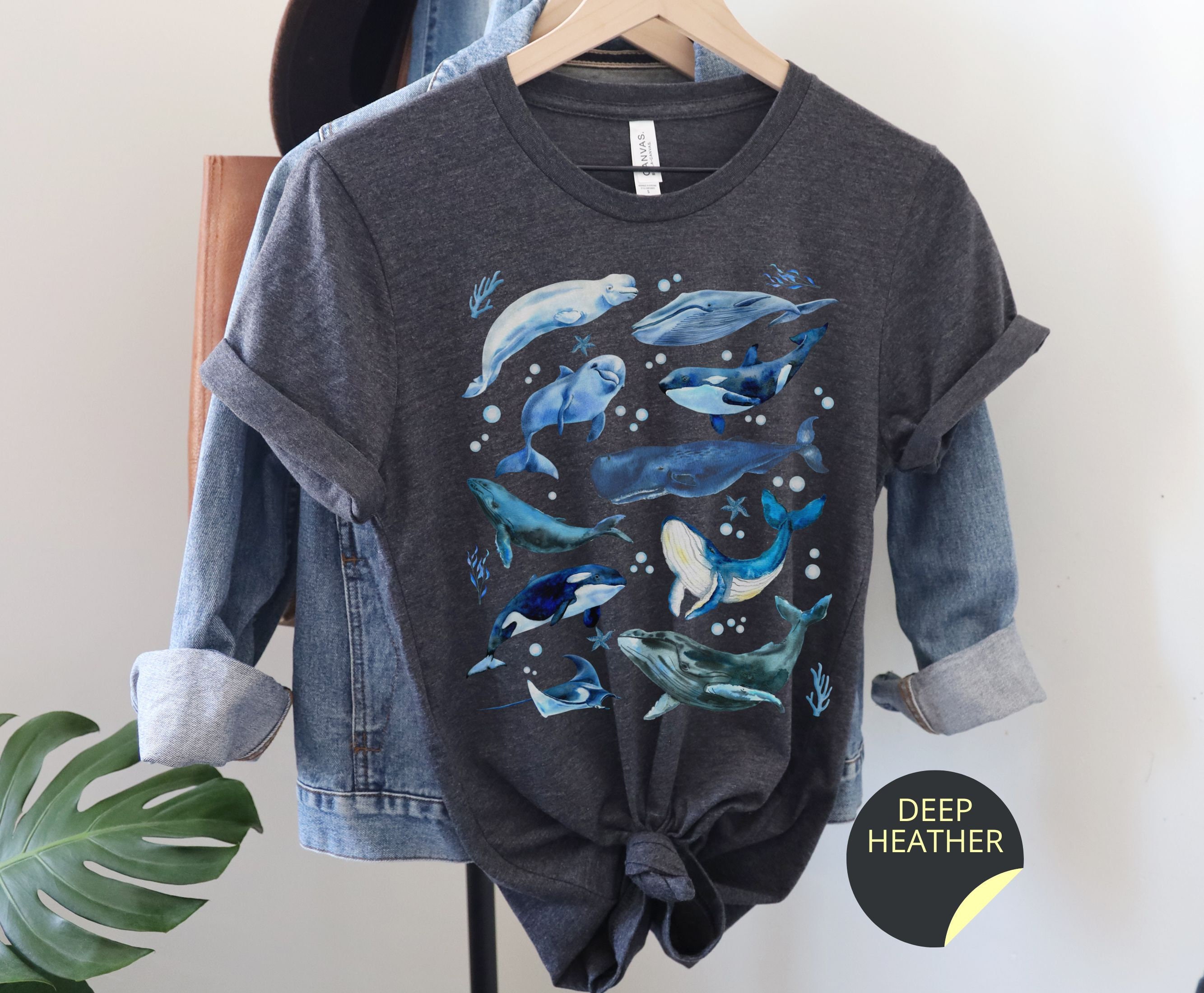 Marine Life Sweatshirt Ocean Animals Sweater Conservation - Etsy