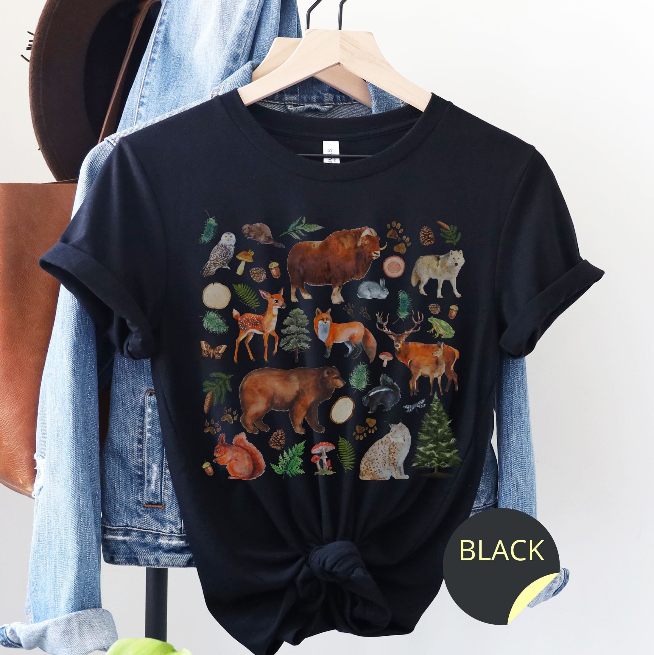 Wildlife Animals Shirt Cottagecore Tshirt Nature Crewneck - Etsy