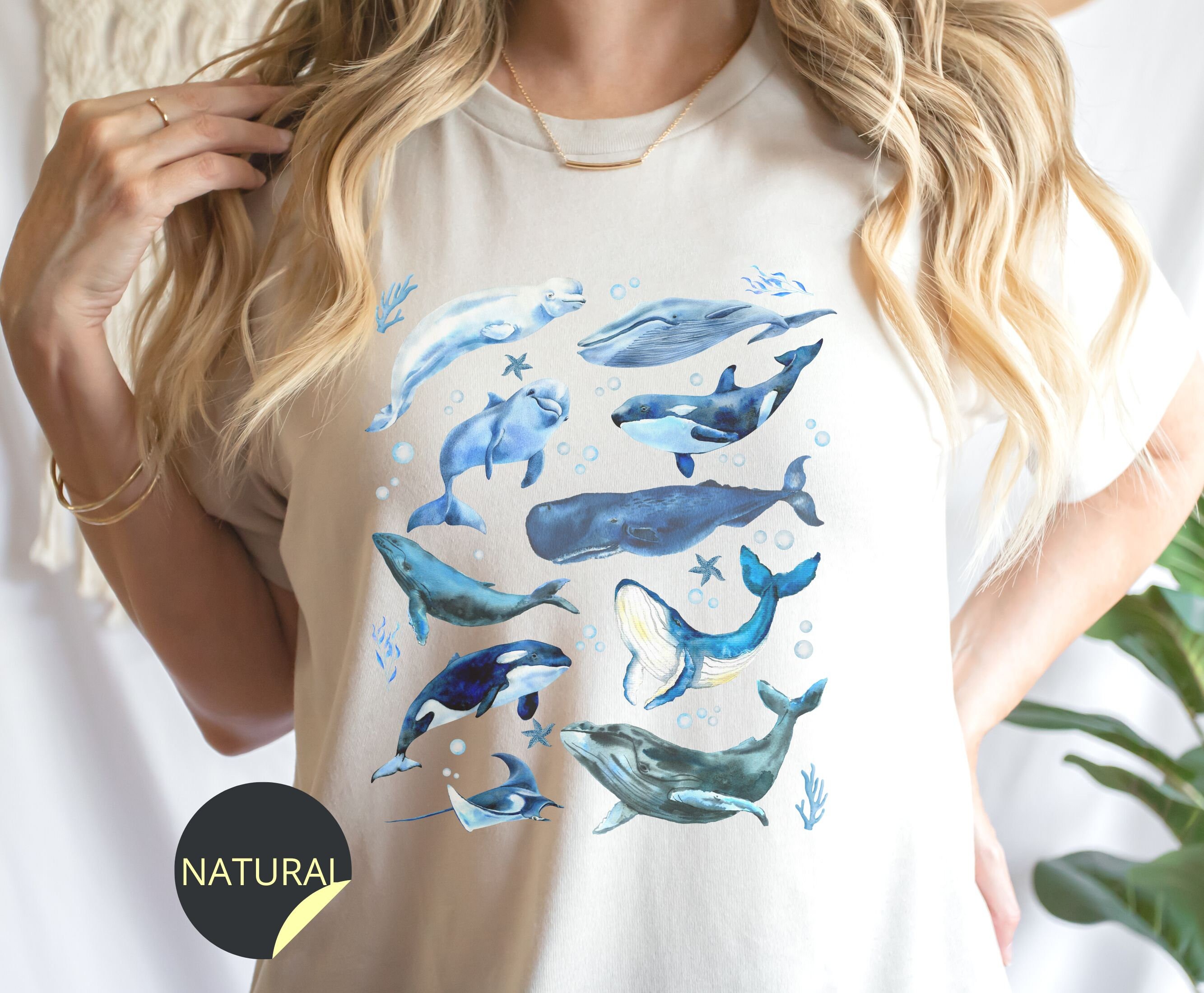 Marine Life Sweatshirt Ocean Animals Sweater Conservation - Etsy