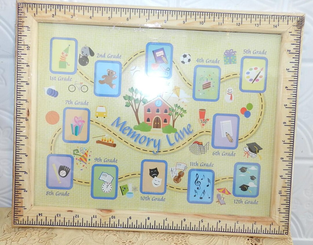 New in Wrapping/mem0ry LANE SCH00L PH0TO FRAME/1ST Grade-12th GRADE - Etsy