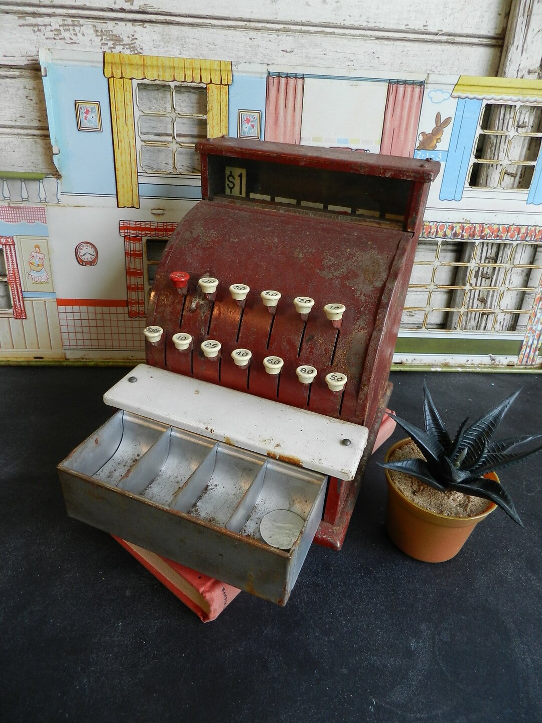 T0M THUMB T0Y CASH REGISTER/1950'S - Etsy