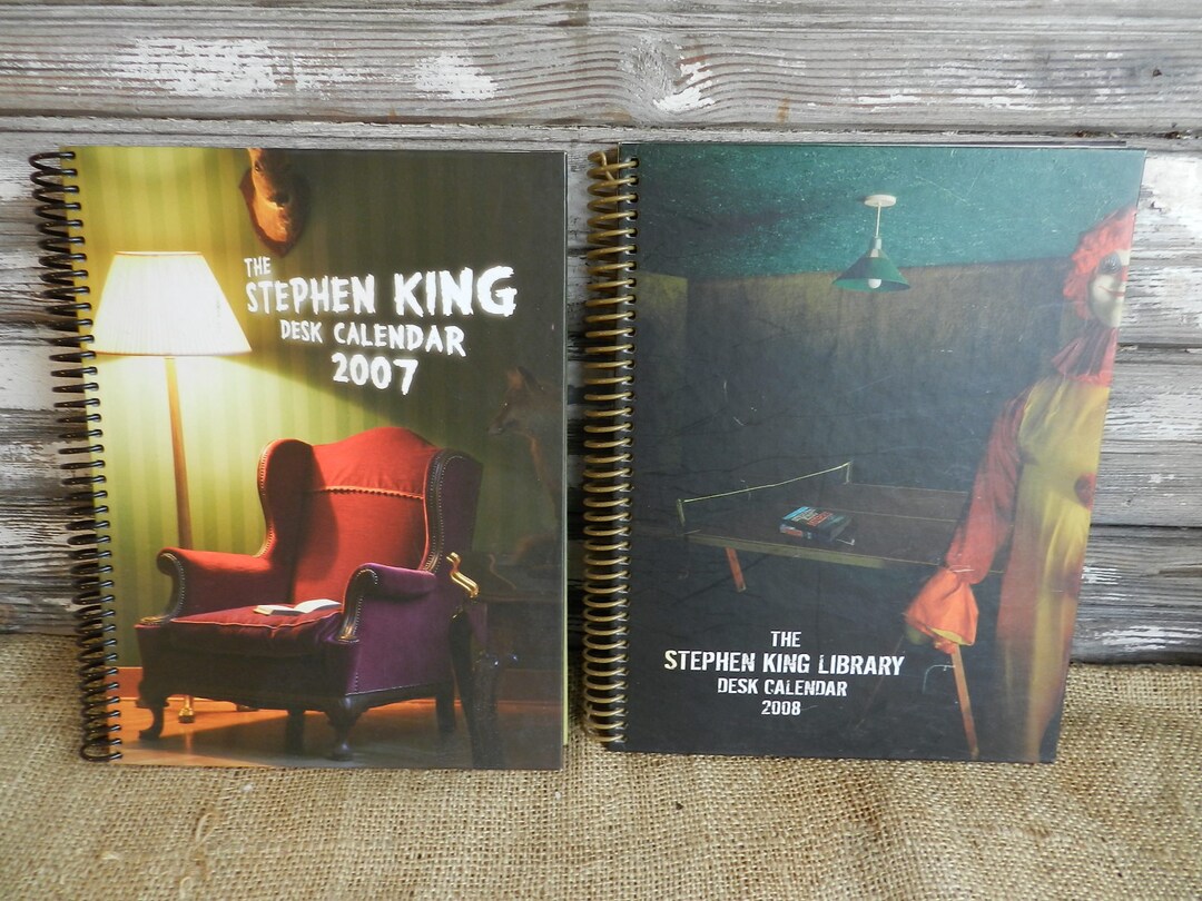 STEPHEN KING DESK Hardcover Calendars 2007 & 2008 Unused - Etsy