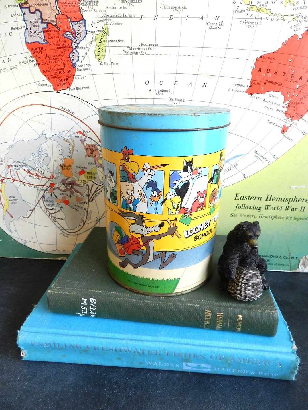 1989 LOONEY TUNES School Bus Tin - Etsy