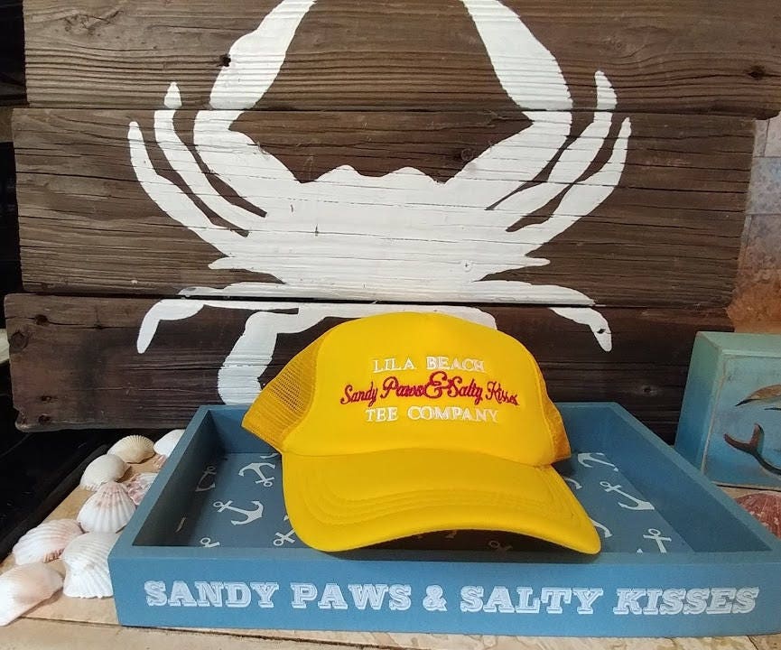 Lila Beach LEMONADE YELLOW Signature Sandy Paws & Salty Kisses | Etsy