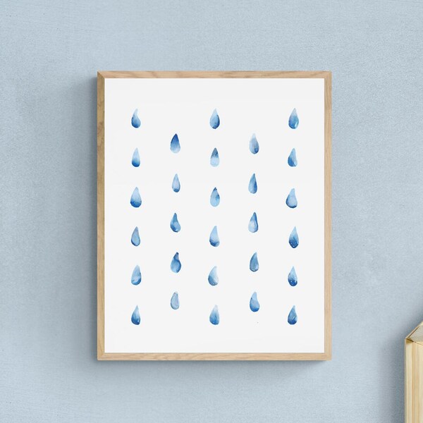 Raindrops Painting - Etsy