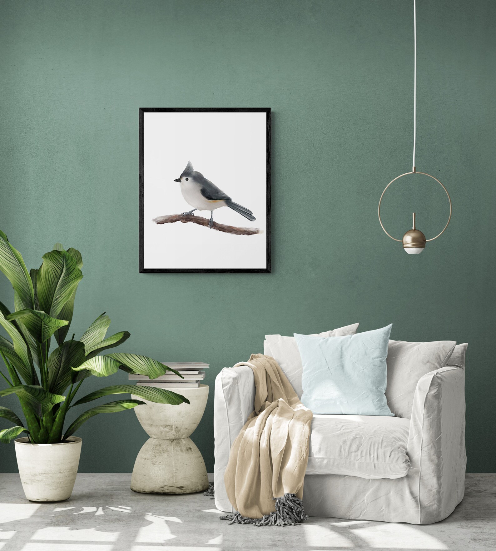 Original Tufted Titmouse Bird Print Titmouse Bird Painting | Etsy