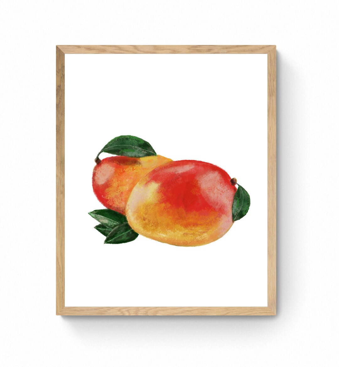 Mango Art Print Mango Wall Art Kitchen Wall Hanging Dining Etsy