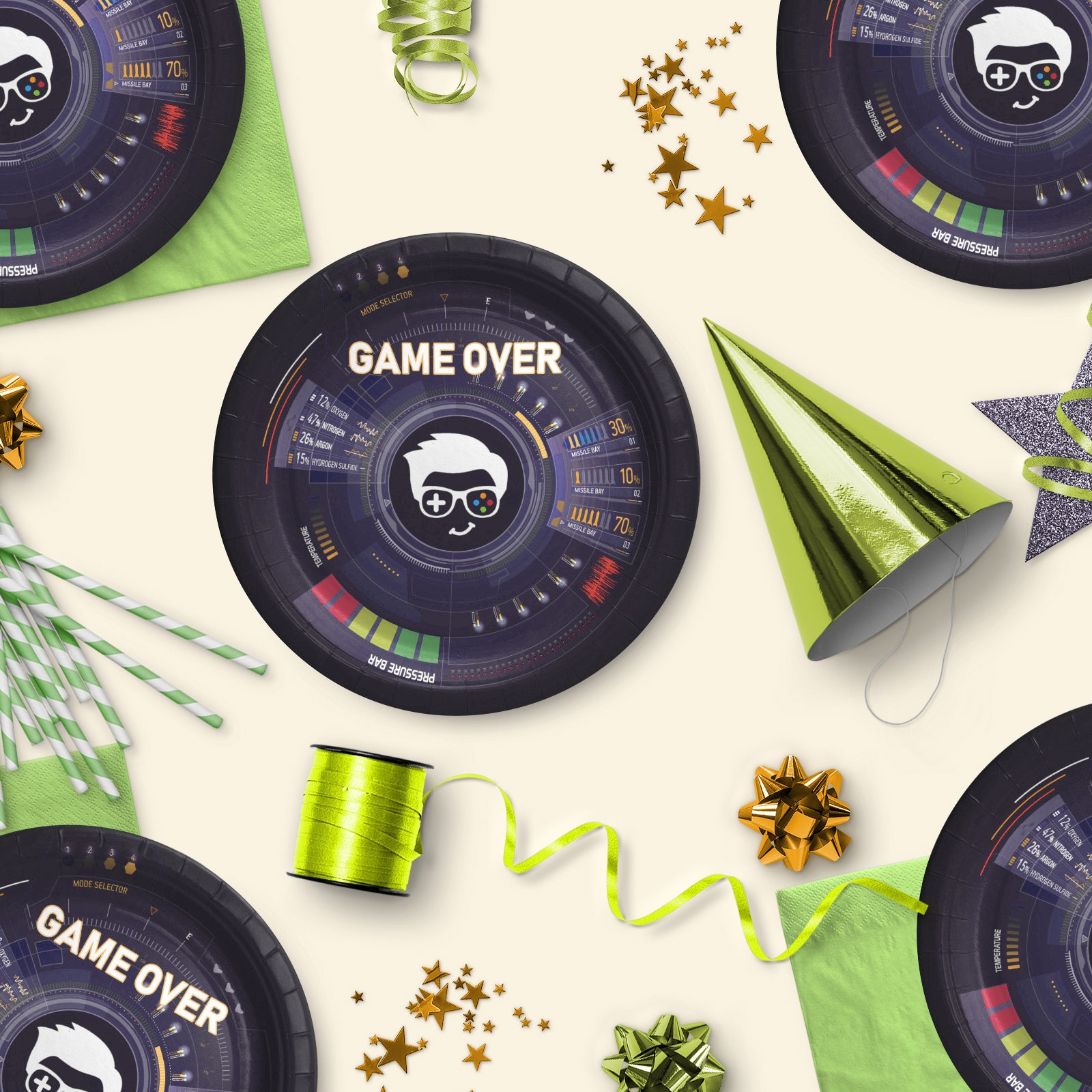 Video Game Party Supplies by Party Crush. Gamer Birthday Set | Etsy