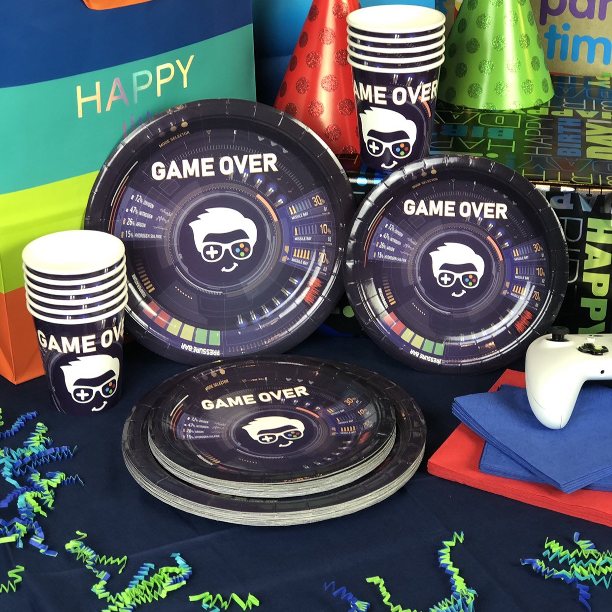 Video Game Party Supplies by Party Crush. Gamer Birthday Set | Etsy
