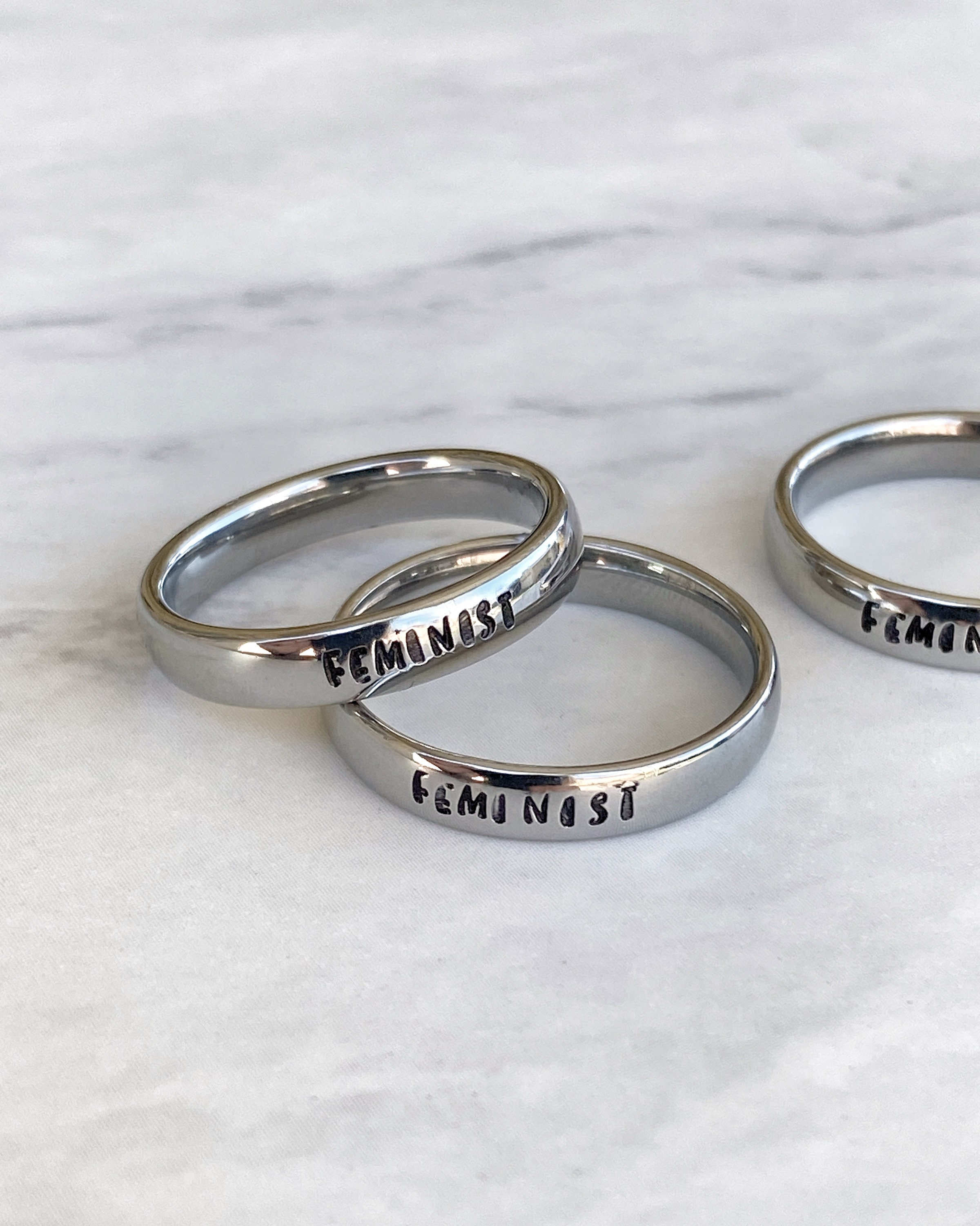 Feminist Ring Feminist Jewelry Feminist Stamped Ring Affirmation ...