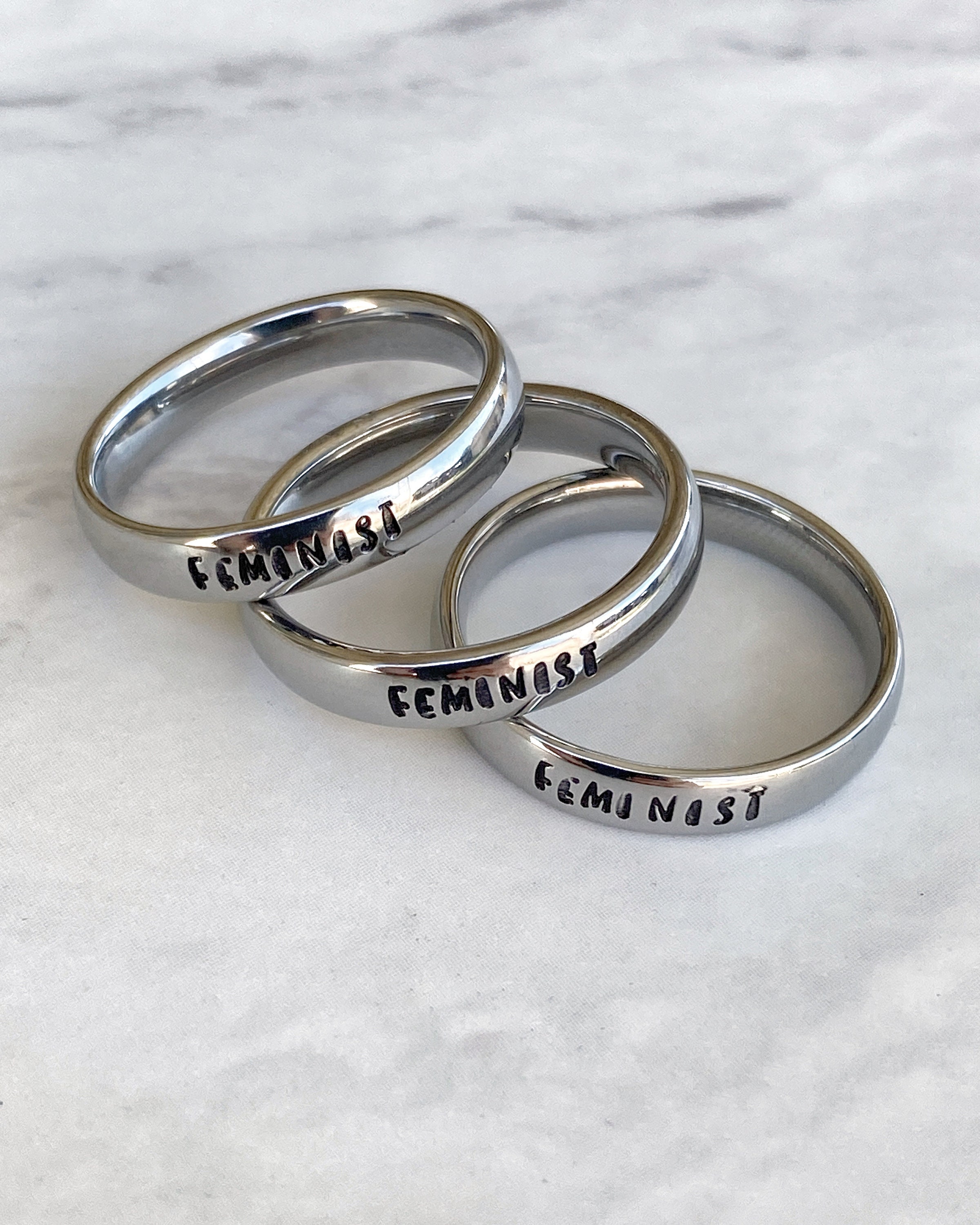 Feminist Ring Feminist Jewelry Feminist Stamped Ring Affirmation ...