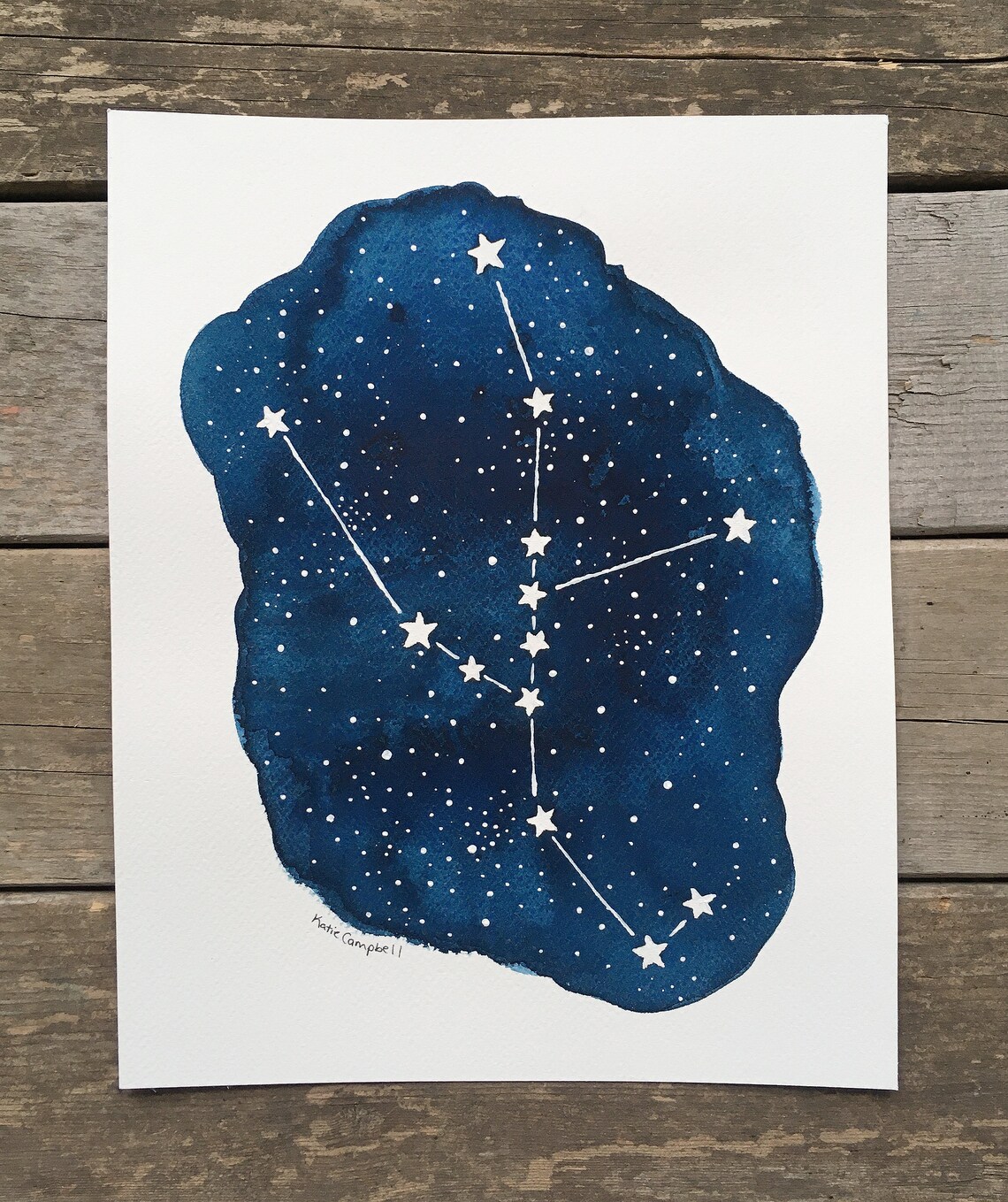 Original Taurus Zodiac Constellation Painting Celestial | Etsy