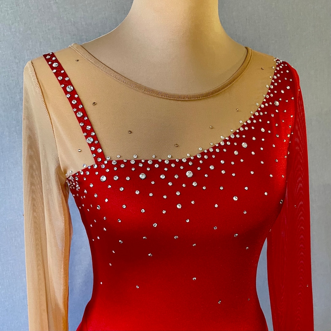 Red Skating Dress-adult Medium - Etsy