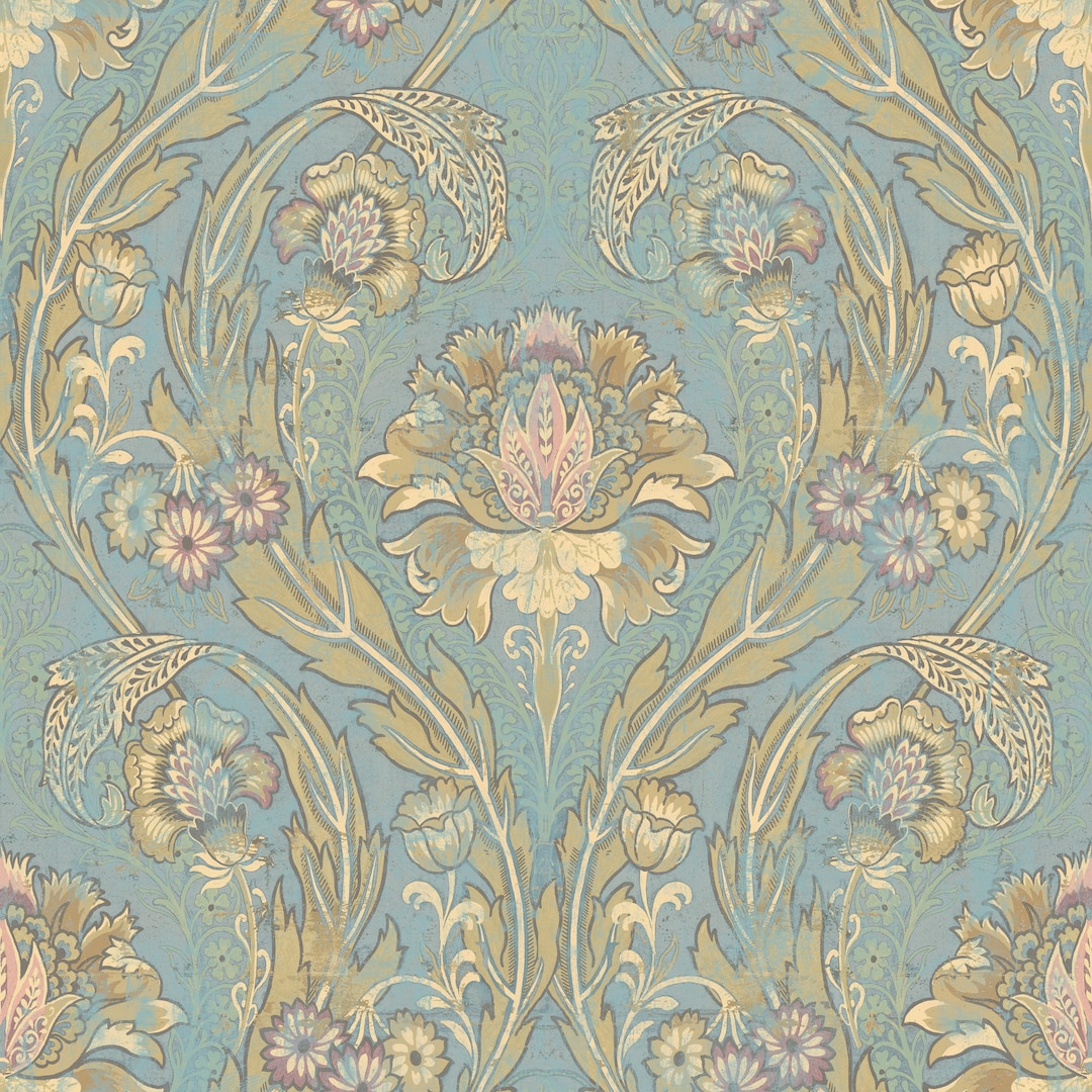 Baby Blue Wallpaper Victorian Style Peel and Stick - Etsy