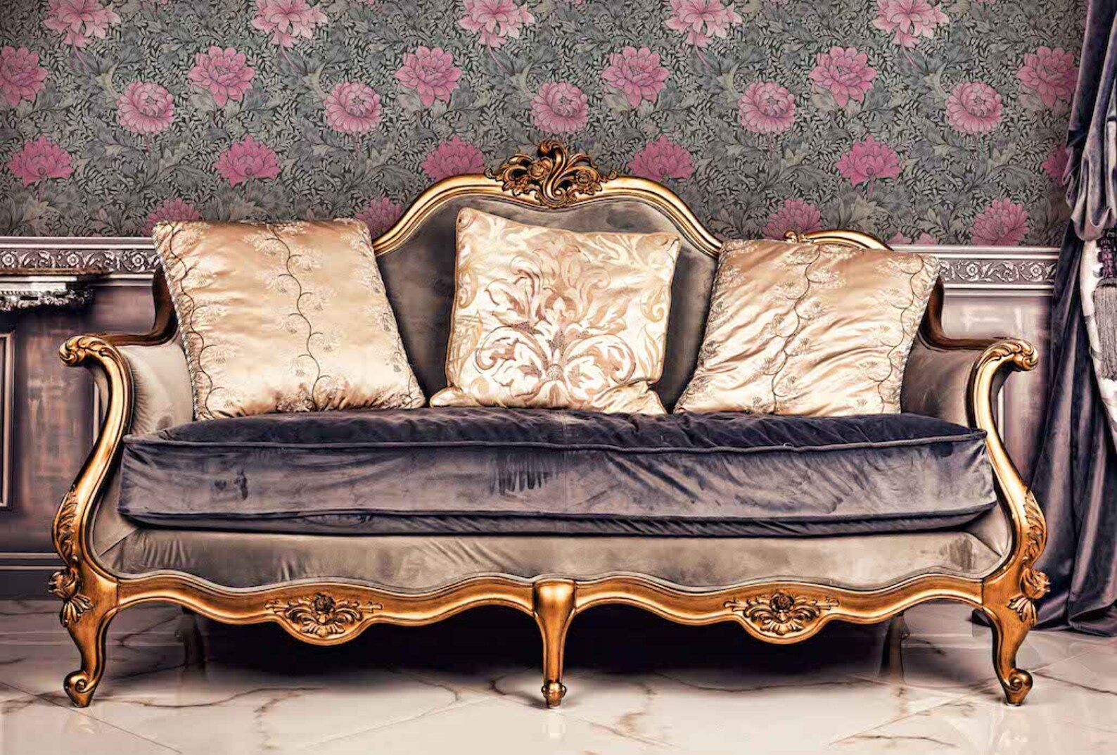 Morrissey Pink Rose Peel and Stick Wallpaper Colorful | Etsy