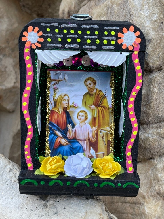 Sagrada Familia Holy Family Shadow Box Nicho 3.5 Day of - Etsy