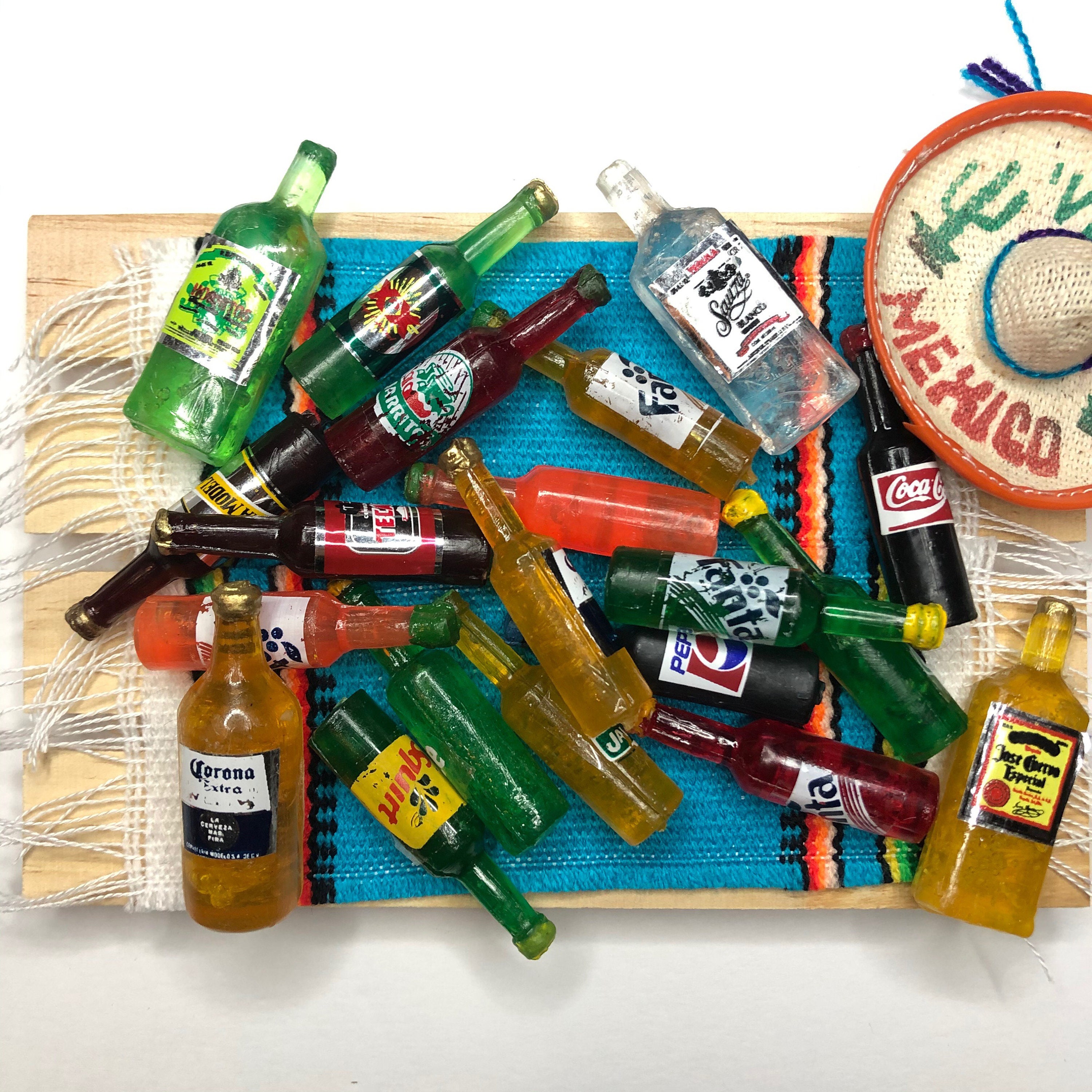 Miniature Mexican Tequila Bottles Corona Caguama for Arts and Crafts ...