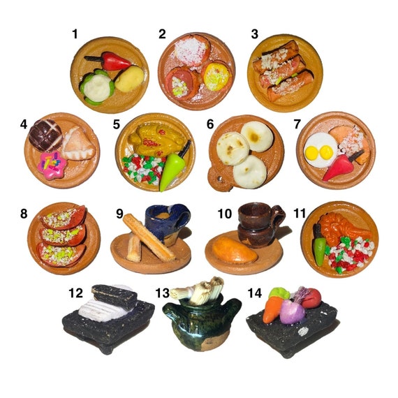 Miniature Mexican Fiesta Clay Pretend Food Decorations Arts - Etsy