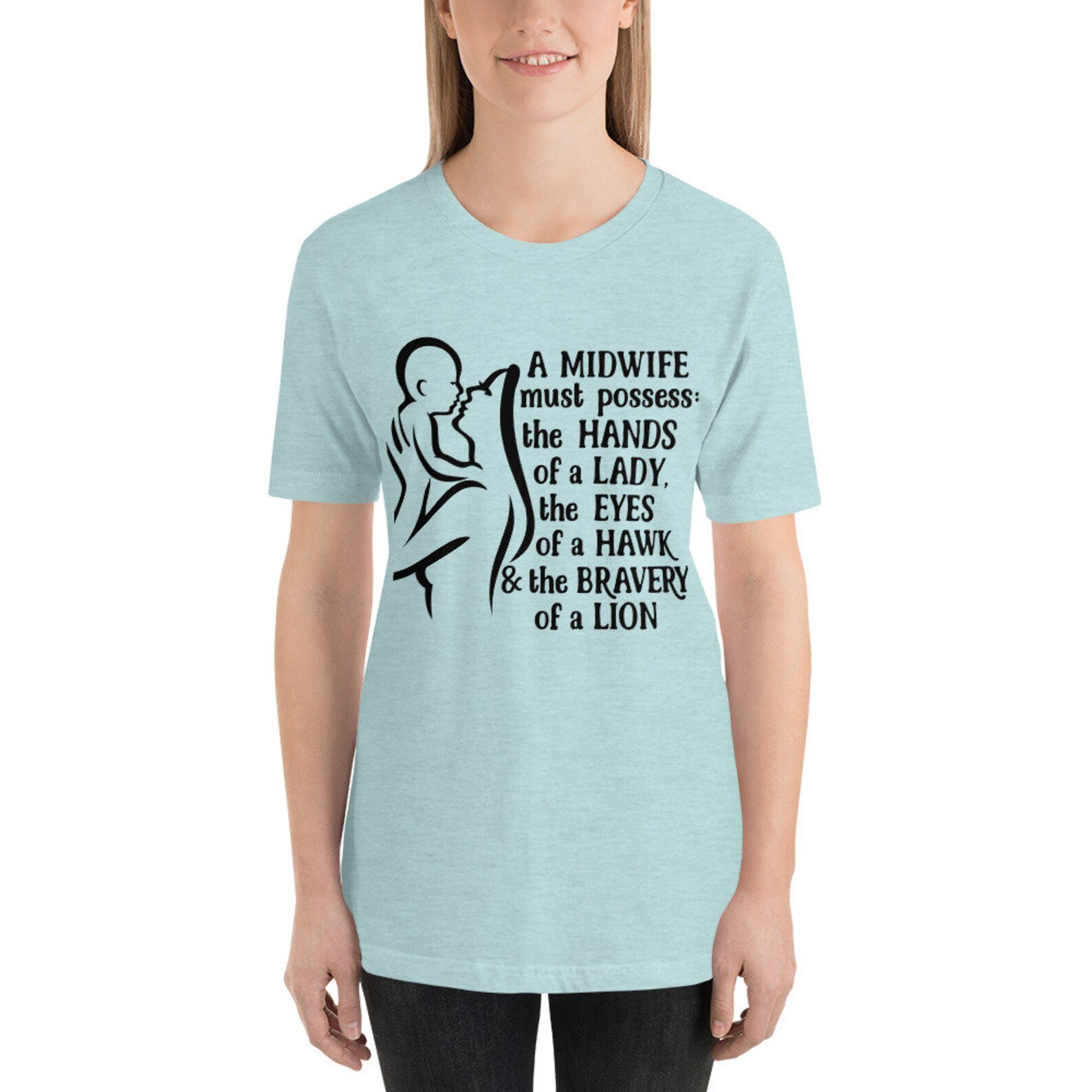 Cute Midwife Shirt Gift for Midwife Doula Funny Childbirth Natural Home ...