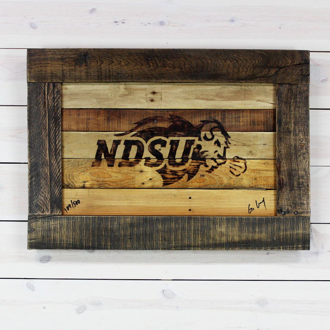 NDSU Bison Collectible Reclaimed Timber Sign - Etsy