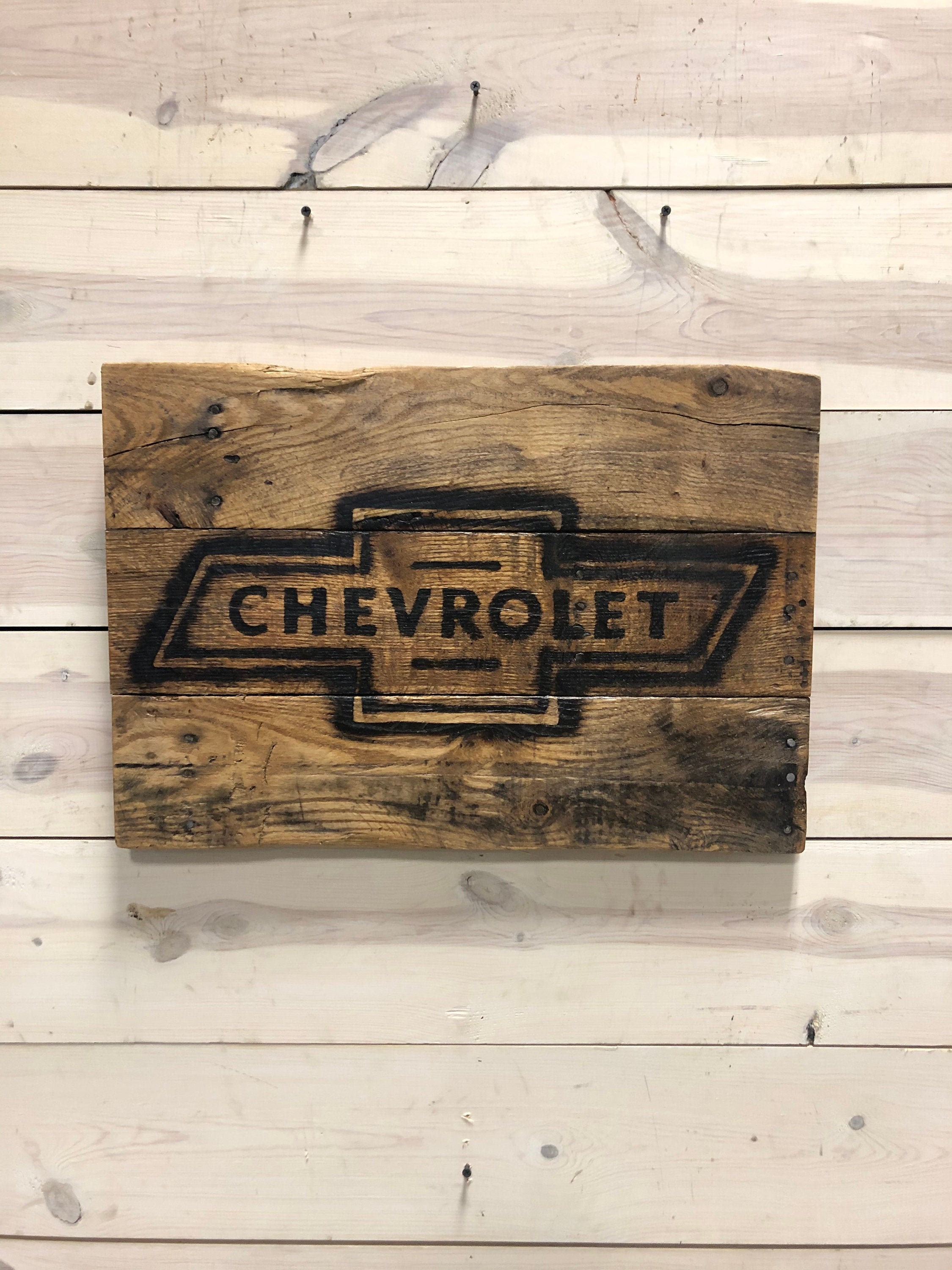 Chevy Reclaimed Timber Sign - Etsy