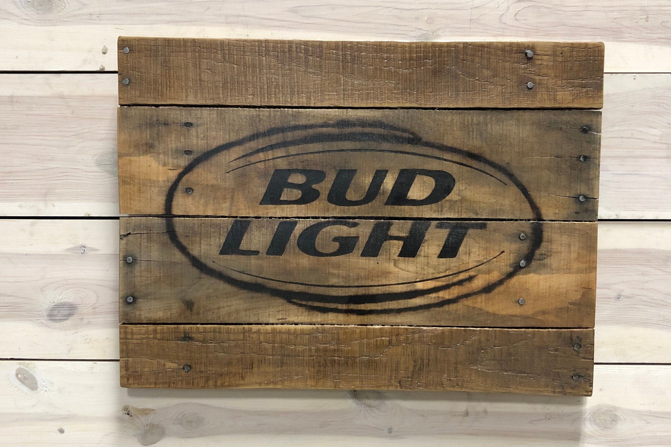 Bud Light Reclaimed Timber Sign - Etsy