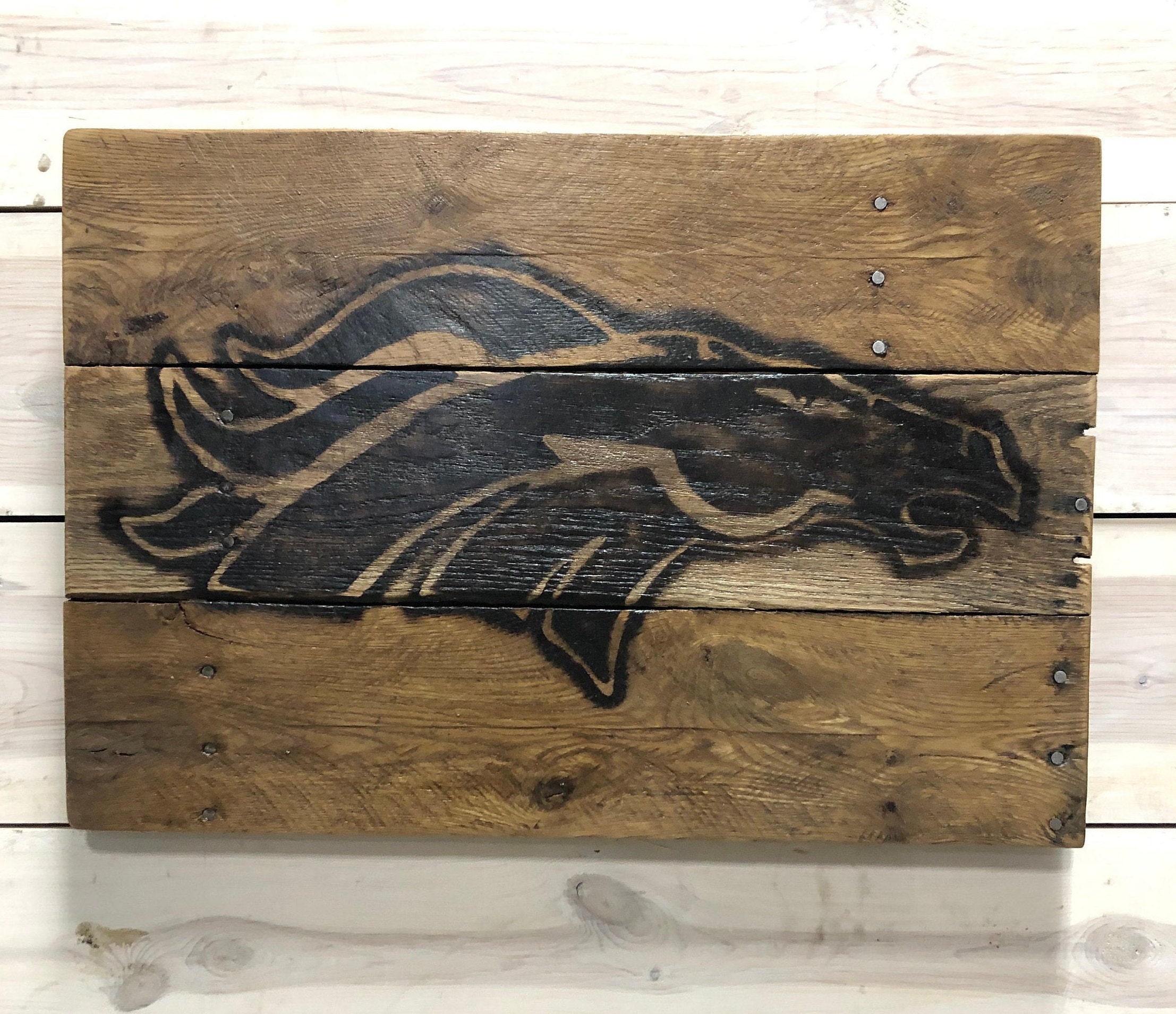 Denver Broncos Reclaimed Timber Sign - Etsy