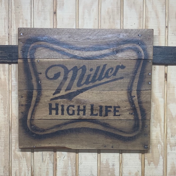 Wood Miller High Life Sign - Etsy